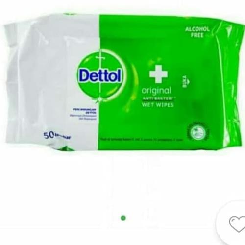 Jual DETTOL WET WIPES ORIGINAL isi 50 TISSUE TISU TISSU BASAH ...