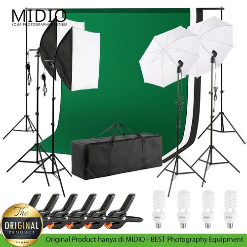 Jual Paket Lengkap Backdrop Background Foto Studio Lightning Kit ...