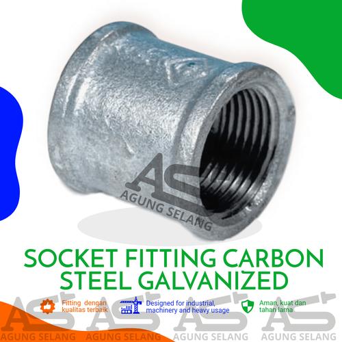 Jual Sock Galvanis 1inch Socket Drat Dalam 1" Sambungan Sok Besi Soket ...