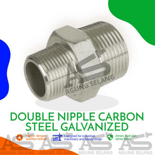 Jual Double Nepel Besi GALVANIS 3/4" MB X 1/2" MB #3000 NPT - Jakarta Pusat - Agung Selang ...
