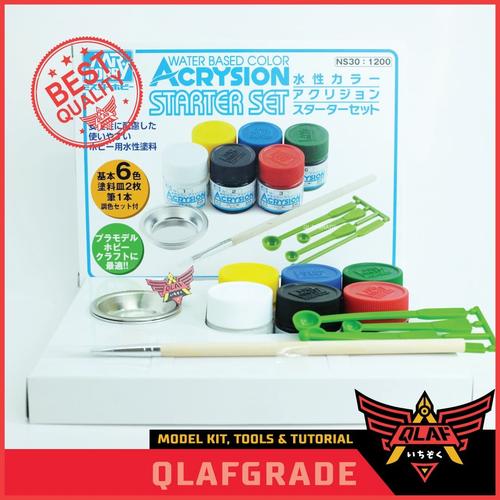 Jual Acrysion Starter Set - Model Kit Cat Kuas Airbrush Gundam Mr hobby - Kota Surabaya ...