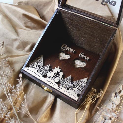 Jual Kotak Mahar Perhiasan 15x15 | Box Mahar Rustic Kayu Custom Unik ...