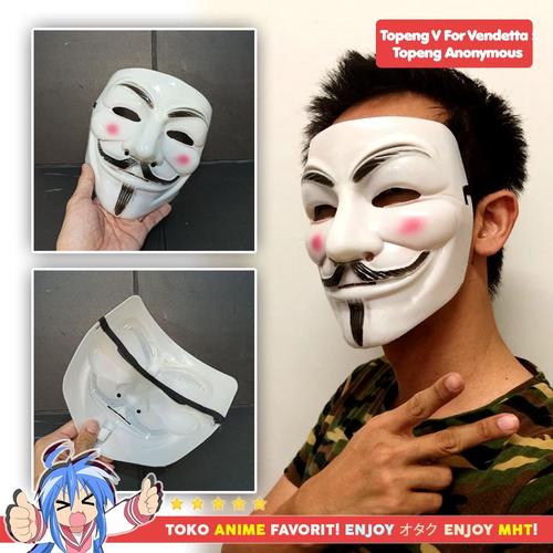 Jual Topeng V For Vendetta : Anonymous - Wide Smile Ver - Kab ...