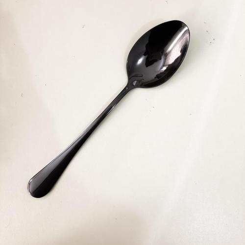 Jual 1 piece black spoon cutlery alat makan hitam stainless steel ...