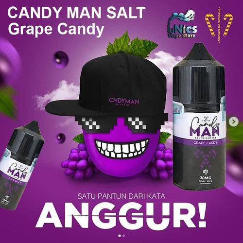 Promo Liquid Fruity CANDY MAN SALT NICOTINE Grape Candy 30 MG - 50VG ...