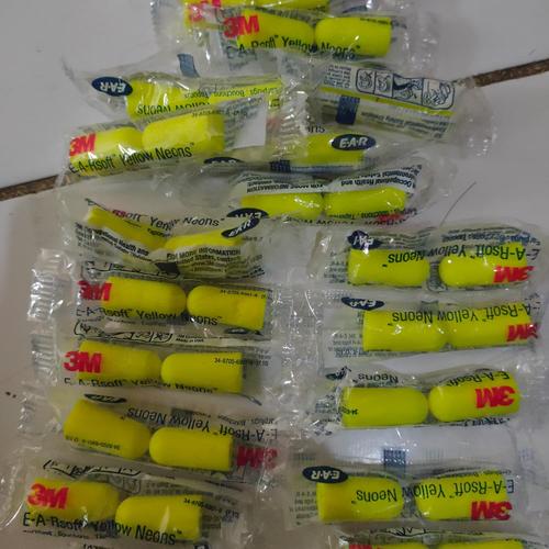 Jual 3m yellow neon ear plug/ pelindung telinga dari debu saat bekerja ...
