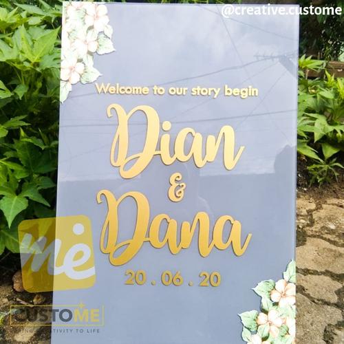 Jual Acrylic Welcome Sign / Wedding sign akrilik / Guest Sign ...