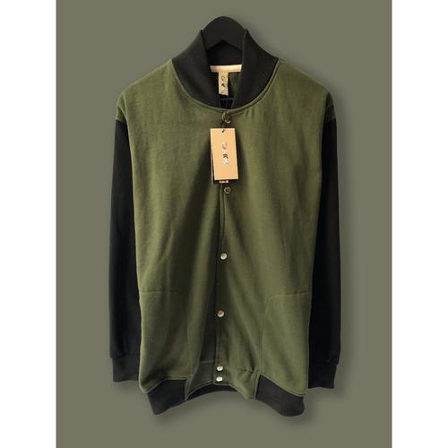 Jual Jaket Varsity Premium CAMOE Hijau Hitam / Army Black Basic - M ...