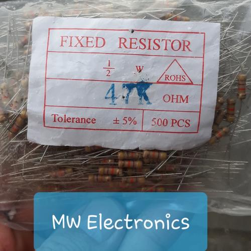 Jual 47 Kohm - 47000 ohm - 47K - Resistor 1/2 Watt toleransi 5% - Kota ...