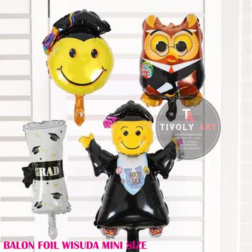 Jual Balon Foil Graduation MINI SIZE / Balon Wisuda MINI / Balon Grad ...
