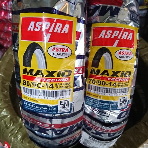 Jual Paket Ban Motor Matic Tubeless Maxio Techno 70 90 & 80 90 ring 14 - Kota Bandung - Battery ...