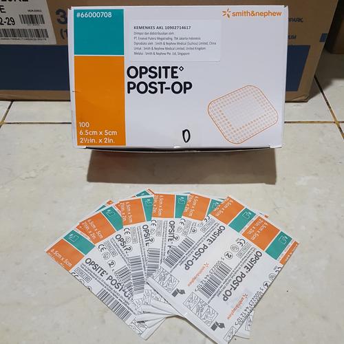 Jual OPSITE POST-OP 6,5 × 5 cm / Plester tahan air / Opsite 6,5cm x 5cm ...
