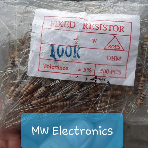Jual 100 ohm - 100R - Resistor 1/2 Watt toleransi 5% - Kota Tangerang - MW Electronics Store ...