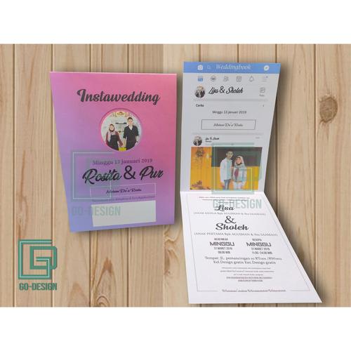 Jual Cetak Undangan Pernikahan Simpel Murah Desain Kekin - Ukuran A5 ...