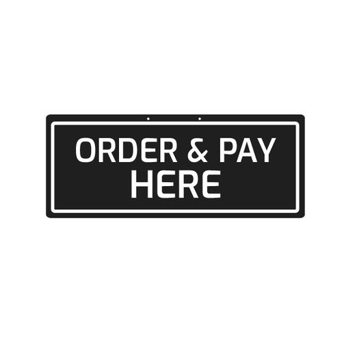Jual Sign Order & Pay Here Akrilik 50x20 / Signage Akrilik / Sign ...