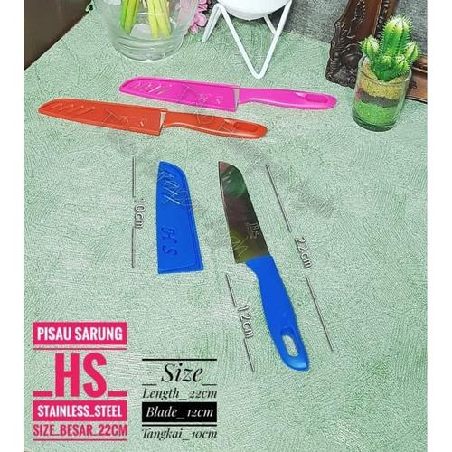 Jual PISAU DAPUR HS BESAR ORIGINAL - PISAU BUAH FREE SARUNG - Kab ...