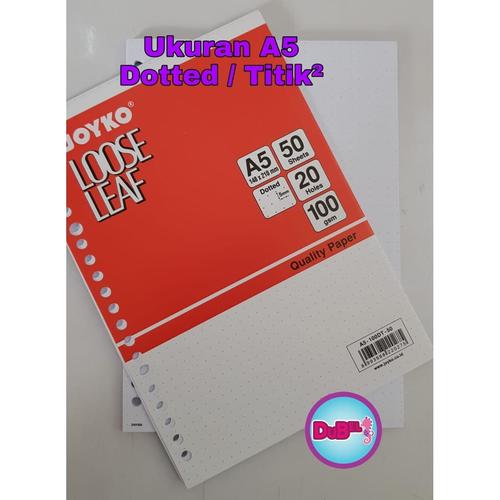 Jual Isi Binder/Loose Leaf A5 50 Lbr Dotted/ Tipe Titik Joyko 100gsm - Kota Depok - Dunia ...