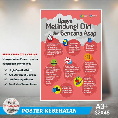 Jual Poster Kesehatan Upaya Melindungi Diri Dari Bencana Asap - GLOSSY ...