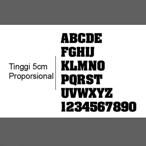 Jual Cutting Stiker Huruf ALFABET ABJAD bahan Vinyl Uk. 5cm ...