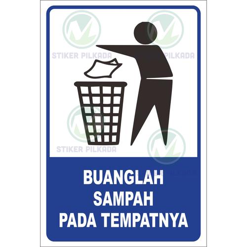 Jual STIKER VINYL BUANG SAMPAH PADA TEMPATNYA 47X60CM - Kota Tangerang ...