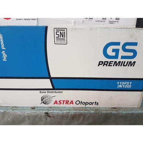 Jual Aki Mobil / Battery GS ASTRA Type GS PREMIUM N120 115F51 12v 120 ...