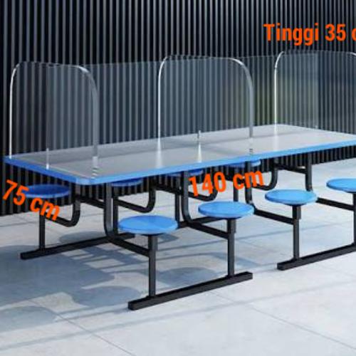 Jual akrilik pembatas cover partisi sekat antar meja bangku desk ...
