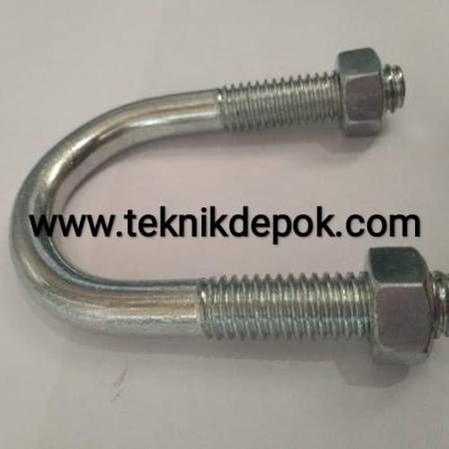 Jual Baut U Galvanis 5/16 x 1 1/2 Inchi Klem Pipa U Putih U Bolt Depok ...
