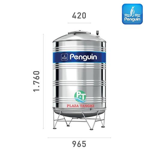 Jual Tangki Air Stainless PENGUIN TBSK 1000 Liter (FREE PLUMBING KIT ...