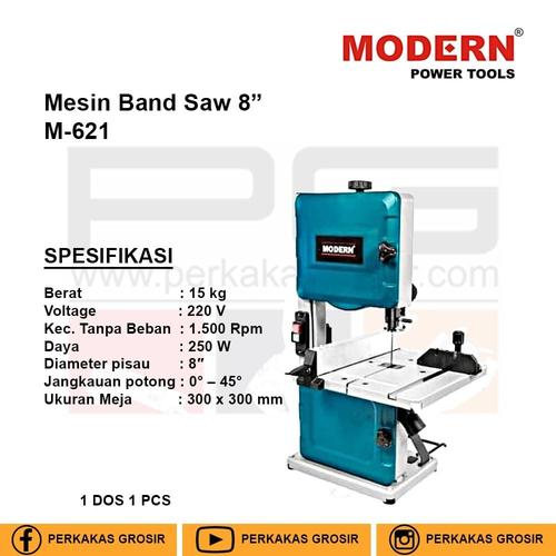 Jual MODERN M-621 Band Saw 8 Inch Bandsaw Gergaji Kayu Listrik M621 ...