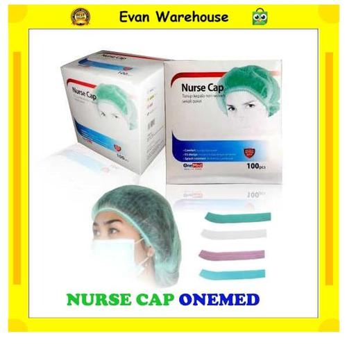 Jual NURSE CAP ONEMED 1 BOX ISI 100 PELINDUNG KEPALA SEGEL PENUTUP ...