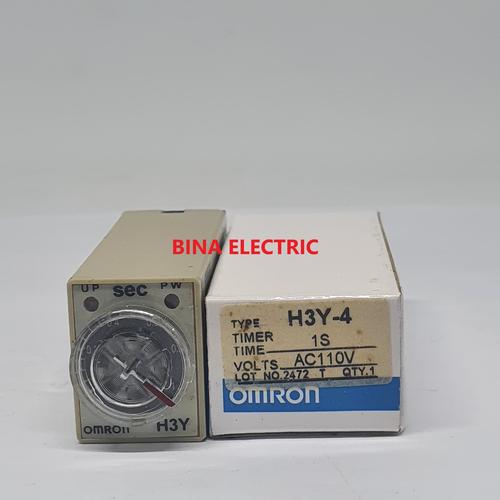 Jual Timer Omron H3Y-4 / Delay Timer Omron H3Y4 110VAC 14 Pin 1 Second 1S - Jakarta Pusat - Bina ...