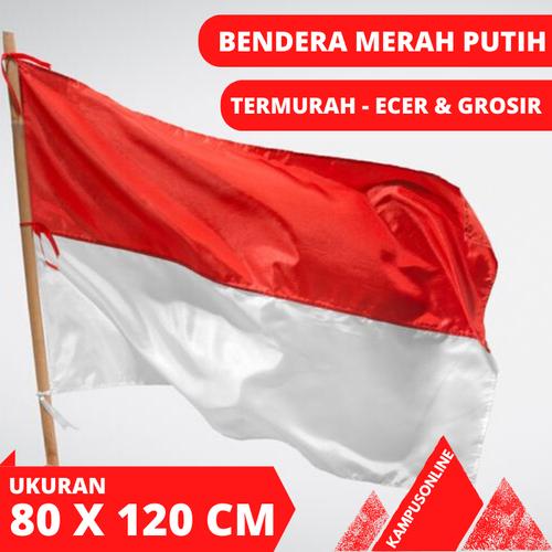 Jual PROMO BENDERA MERAH PUTIH INDONESIA - UKURAN 80 CM X 120 CM ...