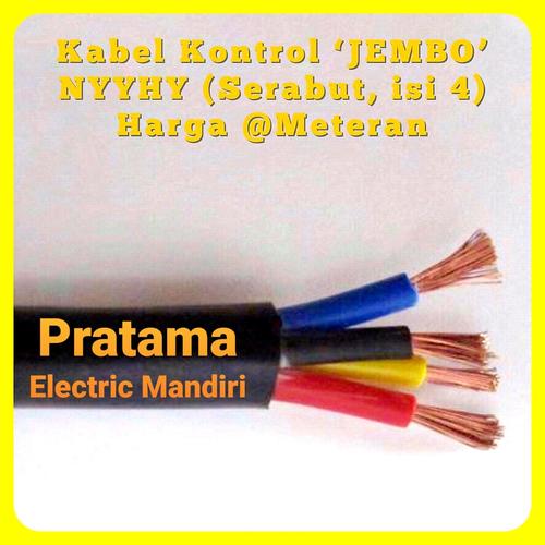 Jual JEMBO Kabel Cable Serabut NYYHY 4x2.5mm 4x2,5mm Meteran Potongan ...