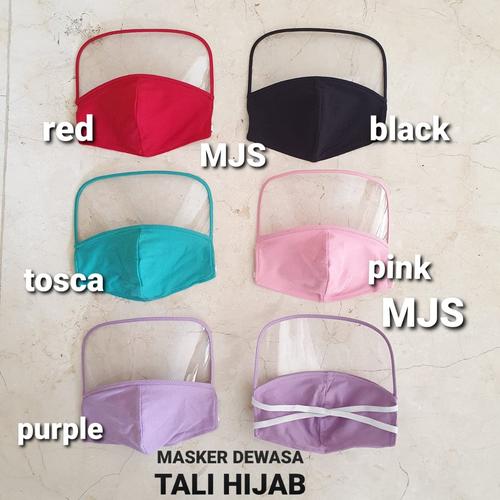 Jual MASKER MIKA HIJAB DEWASA KAIN APD FACE SHIELD ANTI CORONA MASKER ...