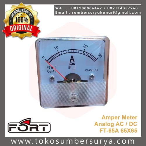 Jual Ampermeter Analog AC / DC FT-65A / Amper Meter FT65A Uk 65 X 65 ...