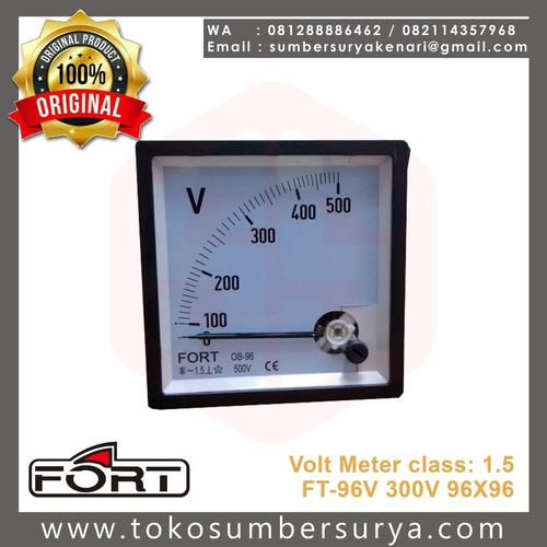 Jual Voltmeter FT-96V / Volt Meter FT96V Analog 300V Uk 96x96 Fort ...