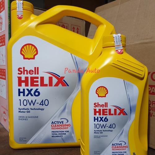 Jual SHELL HX 6 10w 40, SN PLUS, NEW BARCODE (PENGGANTI HX 7), ASLI! 4 ...