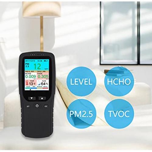 Jual Air Quality Monitor 8 in 1 PM2.5 Polusi Detector Tester Meter Debu ...