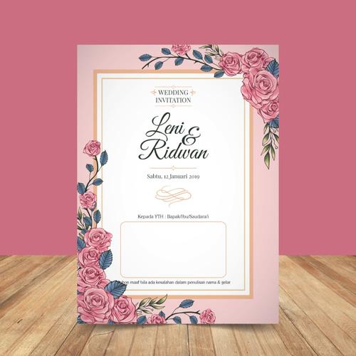 Jual Undangan Pernikahan/ kartu/ wedding Invitation card kode rose02 ...