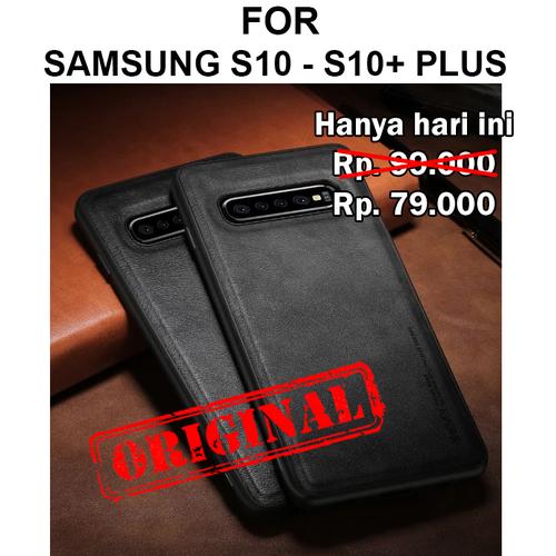 Jual Case Samsung S10 - S10 Plus casing cover leather original X-LEVEL ...