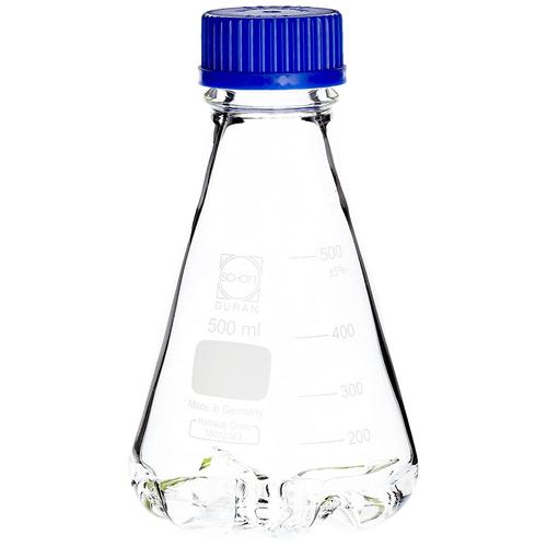 Jual Baffled Flask with 4 bottom baffles, membrane screw cap 500ml ...