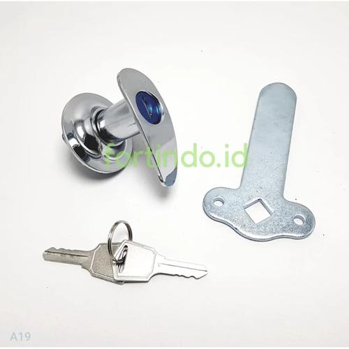 Jual Kunci Panel A-19 Kilap Chrome Panel Lock Handle Tanduk Merk FORT ...