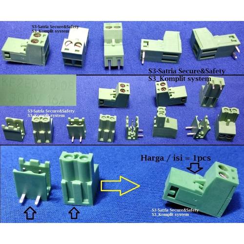 Jual L Siku Pluggable 2 P pin Terminal Blok 2P 2Pin screw plugable ...