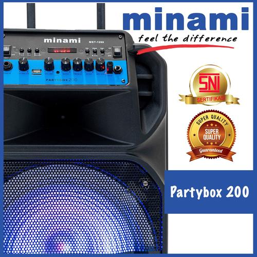 Jual minami PARTY BOX200 SPEAKER AKTIF MODERN meeting bluetooth 12 inch ...