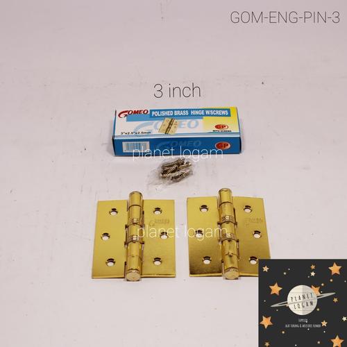 Jual Engsel Jendela/Laci/Lemari Kuning Gold Plate Uk. 3" [GOMEO] - Kab ...