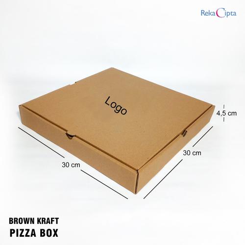 Jual Kotak Kardus Box Pizza ukuran 30 x 30 x 4,5 cm + Logo - Kota ...