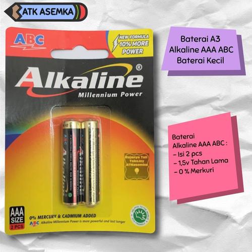 Jual Baterai A3 Alkaline AAA Baterai Kecil Alkaline ABC - Jakarta Barat ...