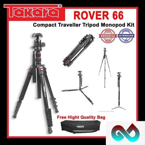 Jual Takara ROVER 66 Compact 2 in 1 Traveller Tripod Monopod Kit - Kota ...