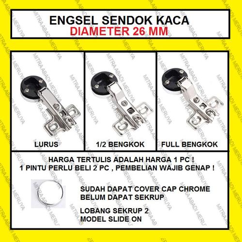 Jual Engsel Sendok Kaca Engsel Lemari Kaca Chrome Etalase Kaca Engsel ...