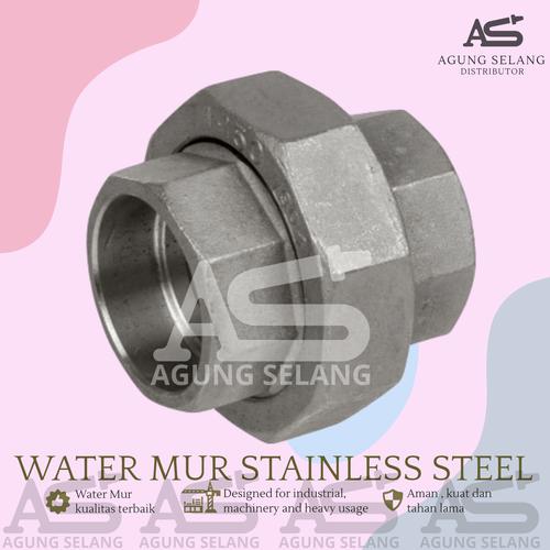 Jual Water Mur 1 inch Stainless Steel 304 Moor Union #150 Drat SS BSPT ...